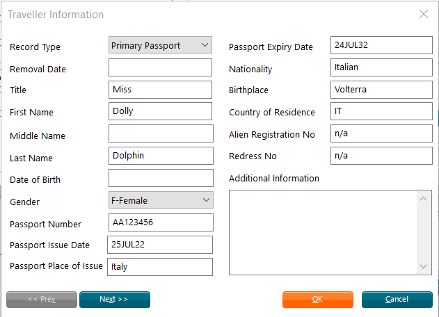 Ability to store multiple passport records and family & friends details ...